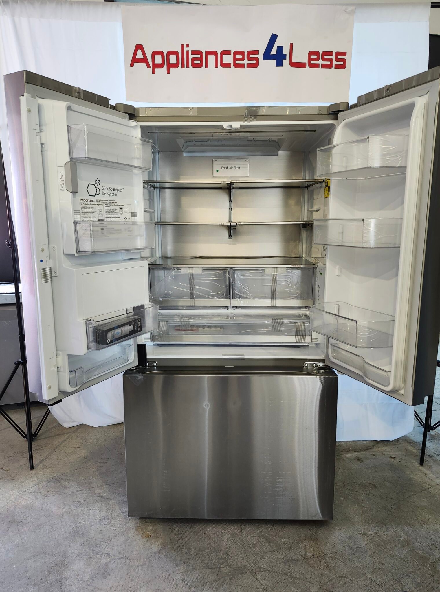 26 cu. ft. Smart Counter-Depth MAX™ French Door Refrigerator with Four ...